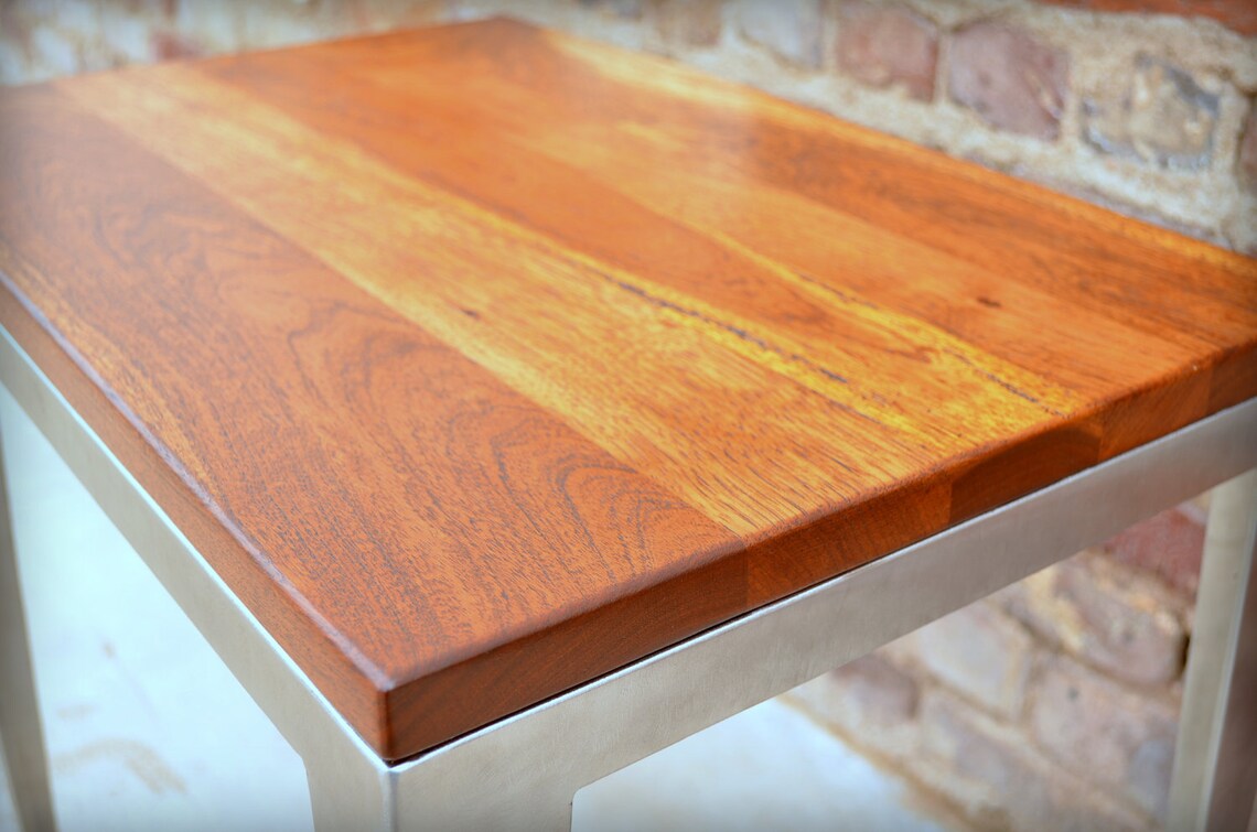 Texas Tree Top Steel and Wood Side Table - Etsy