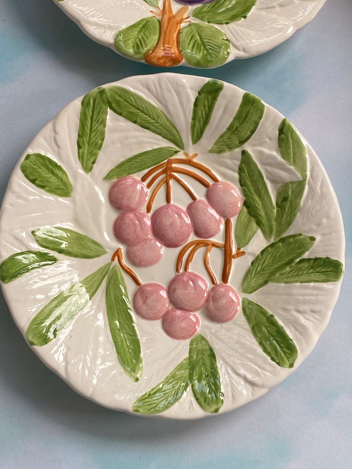 Vtg Shafford Fruit Du Jour Plates, 1987 3D Fruit Plates Set of 3 (three ...