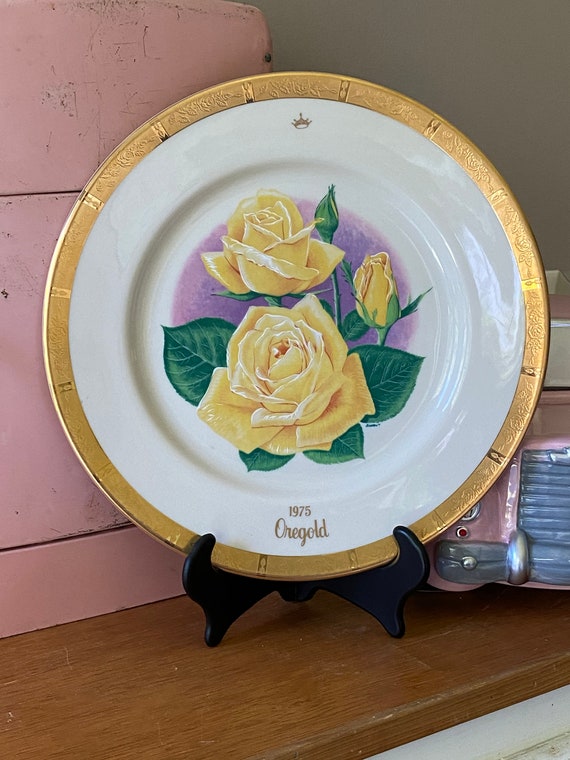 Vtg Rose Collector's Plate All American Rose Selections | Etsy
