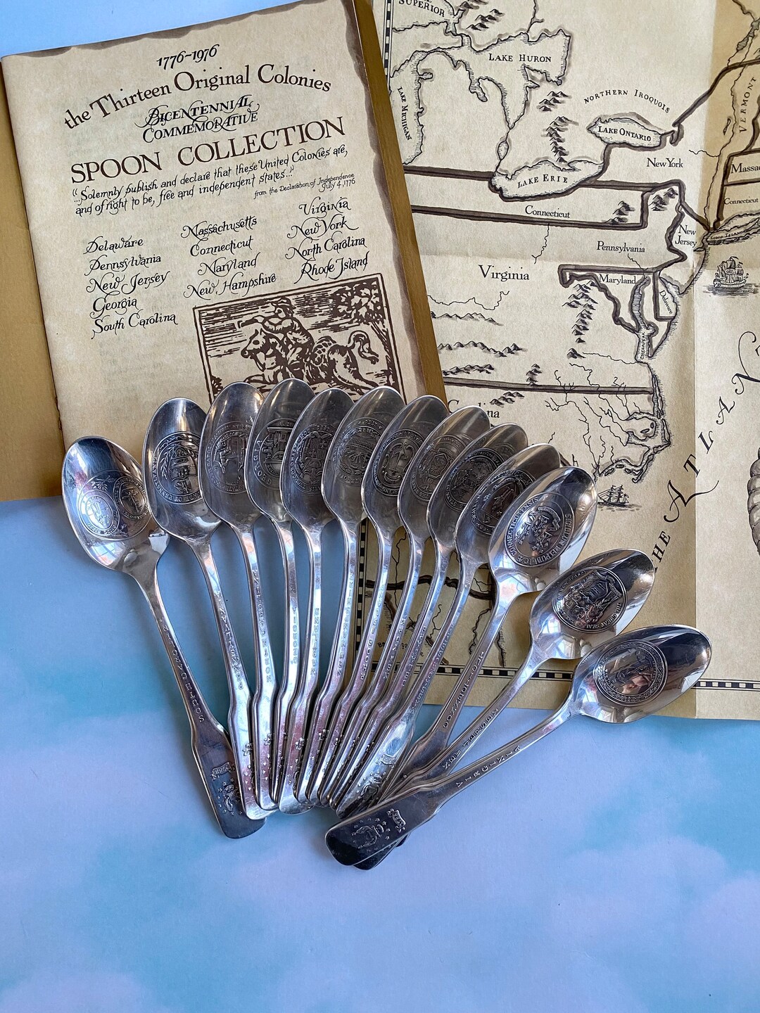Original Thirteen Colonies Spoon Collection 1776-1976, International ...