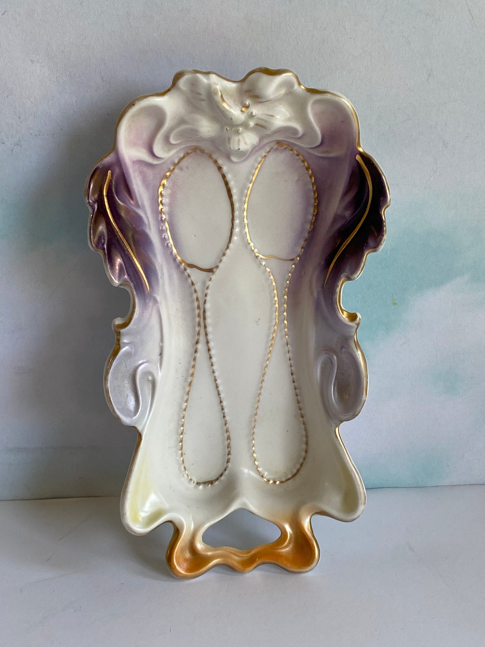 Vtg Double Spoon Rest German Fine Porcelain Spoon Holder | Etsy