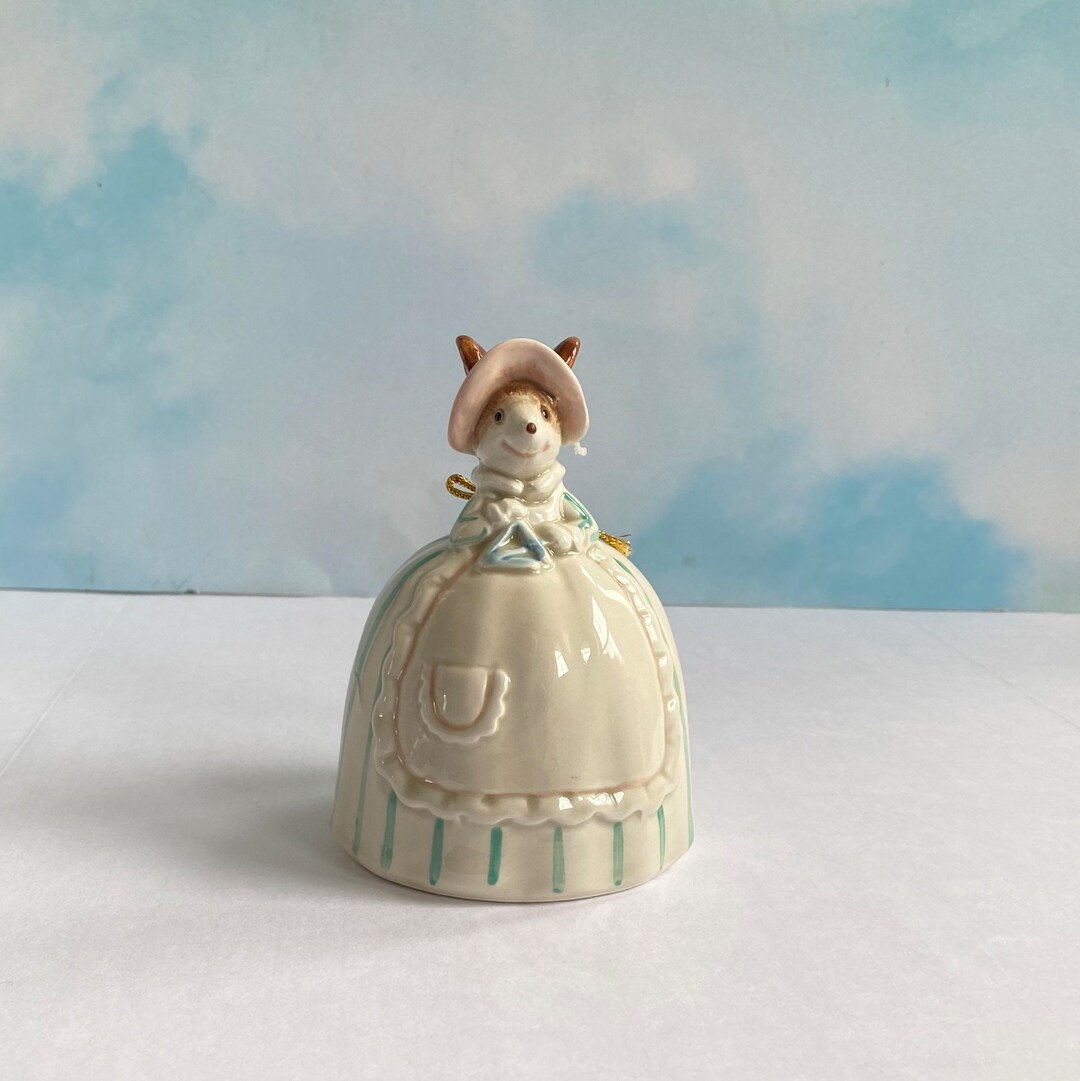 Fitz and Floyd Mouse Bell, Sweet Kitchen Mouse in Dress and Triangle ...
