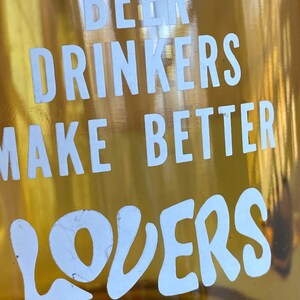 Vtg Novelty Glass Beer Pitcher, 70s Amber Glass Beer Pitcher, "beer ...