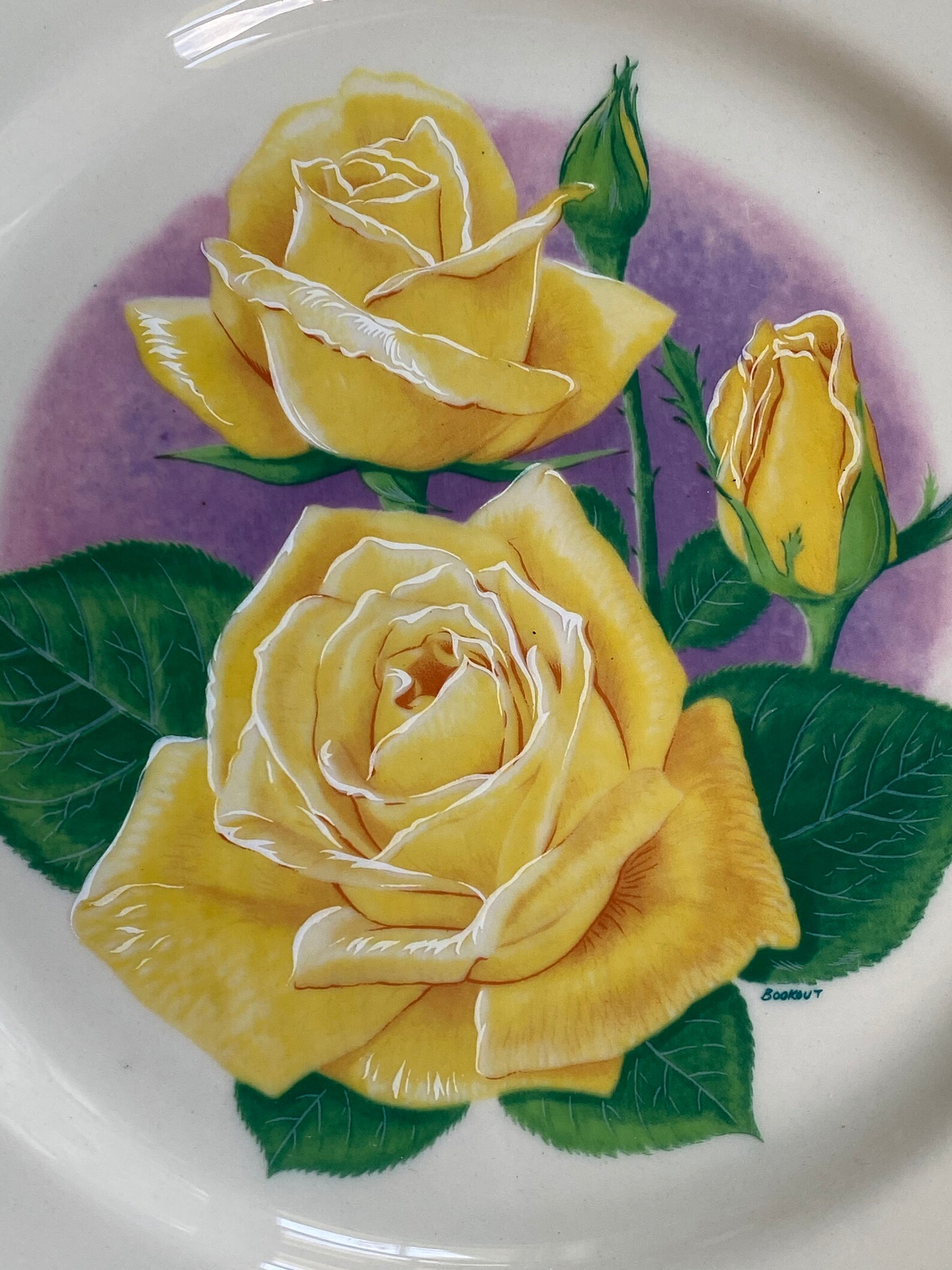 Vtg Rose Collector's Plate, All American Rose Selections Plate 1975 ...
