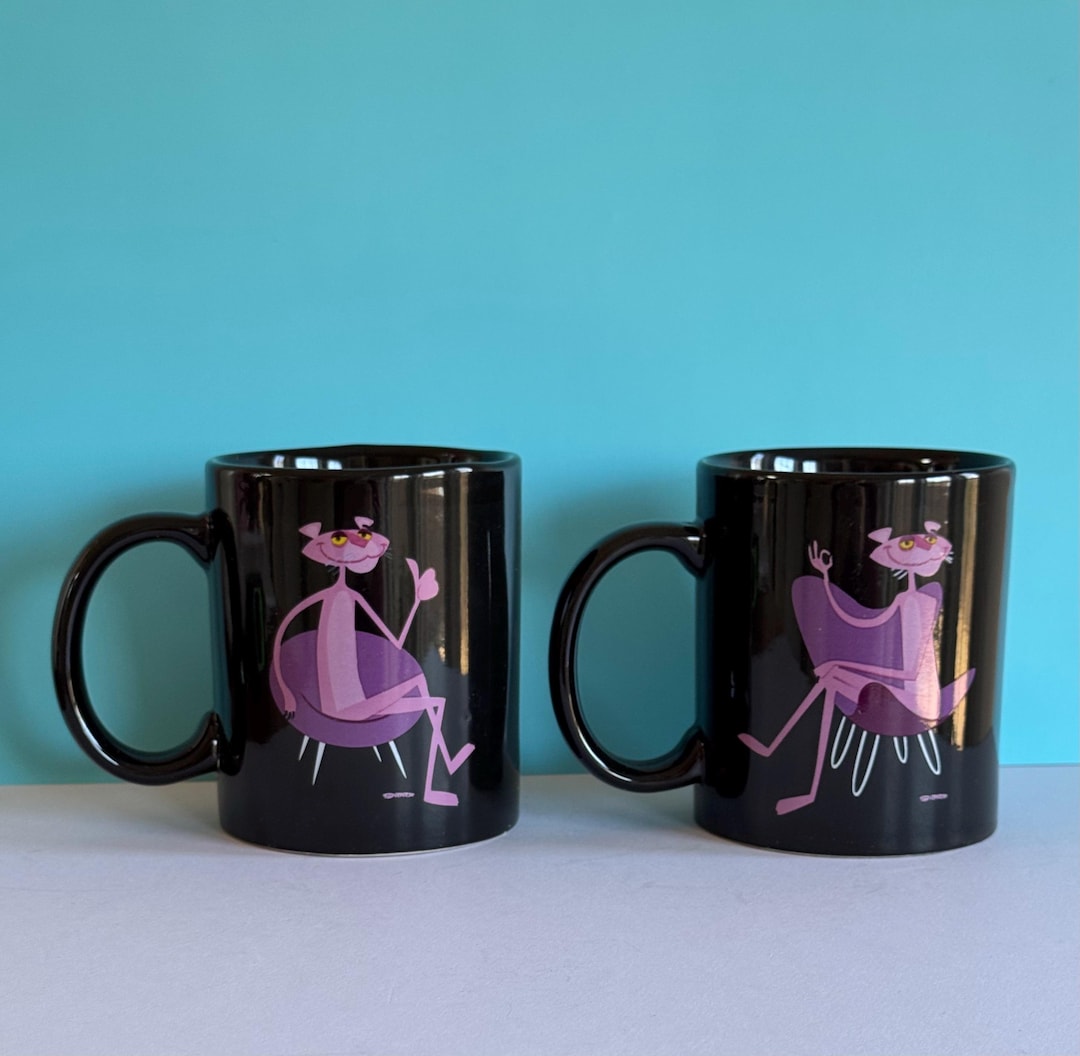 Pink Panther Coffee Mug Set, 40th Anniversary by Shag Pink Panther 2004 ...