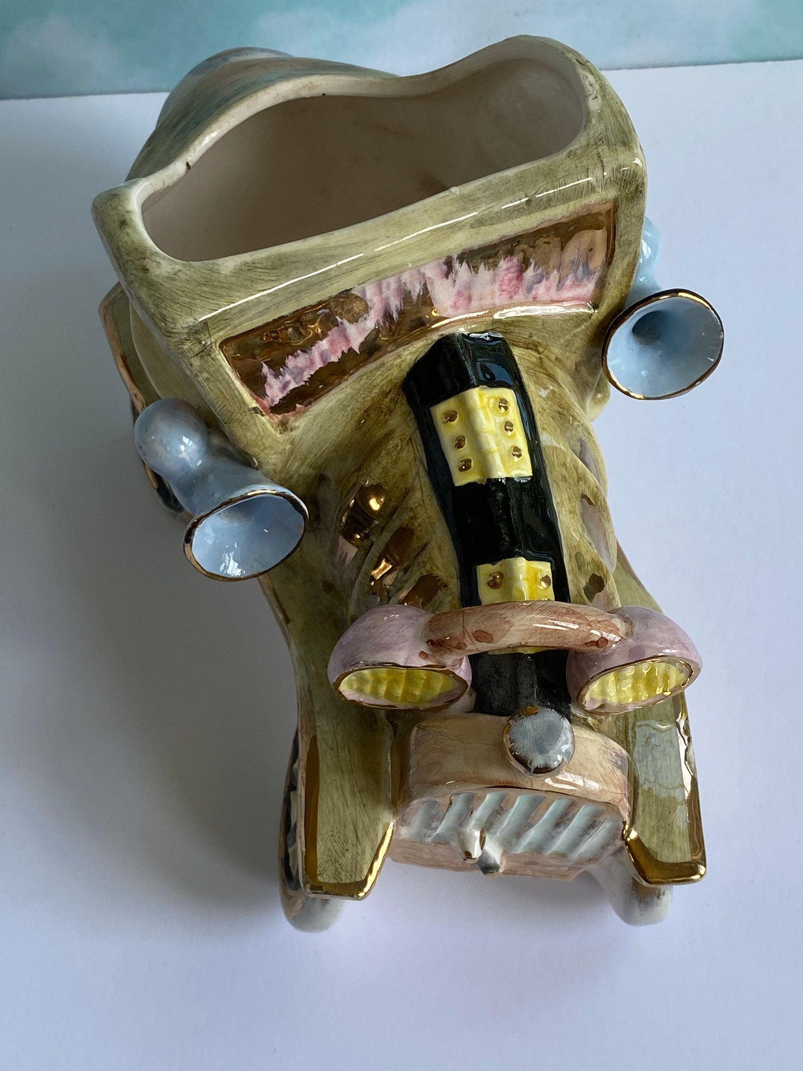 Vtg Relpo Old Fashioned Car Planter, Ceramic Car Old Jalopy Pastel ...