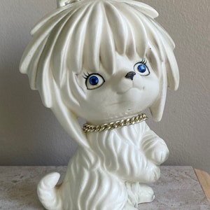 Vtg Ceramic Maltese Bank by Lego Japan Vintage Mid Century, Mod Shaggy ...