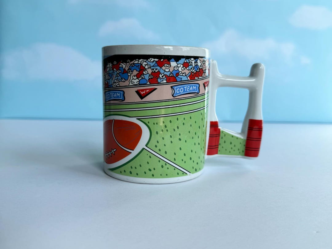 Vtg Football Goal Post Handle Coffee Mug, Gift Sports Mug, Football ...