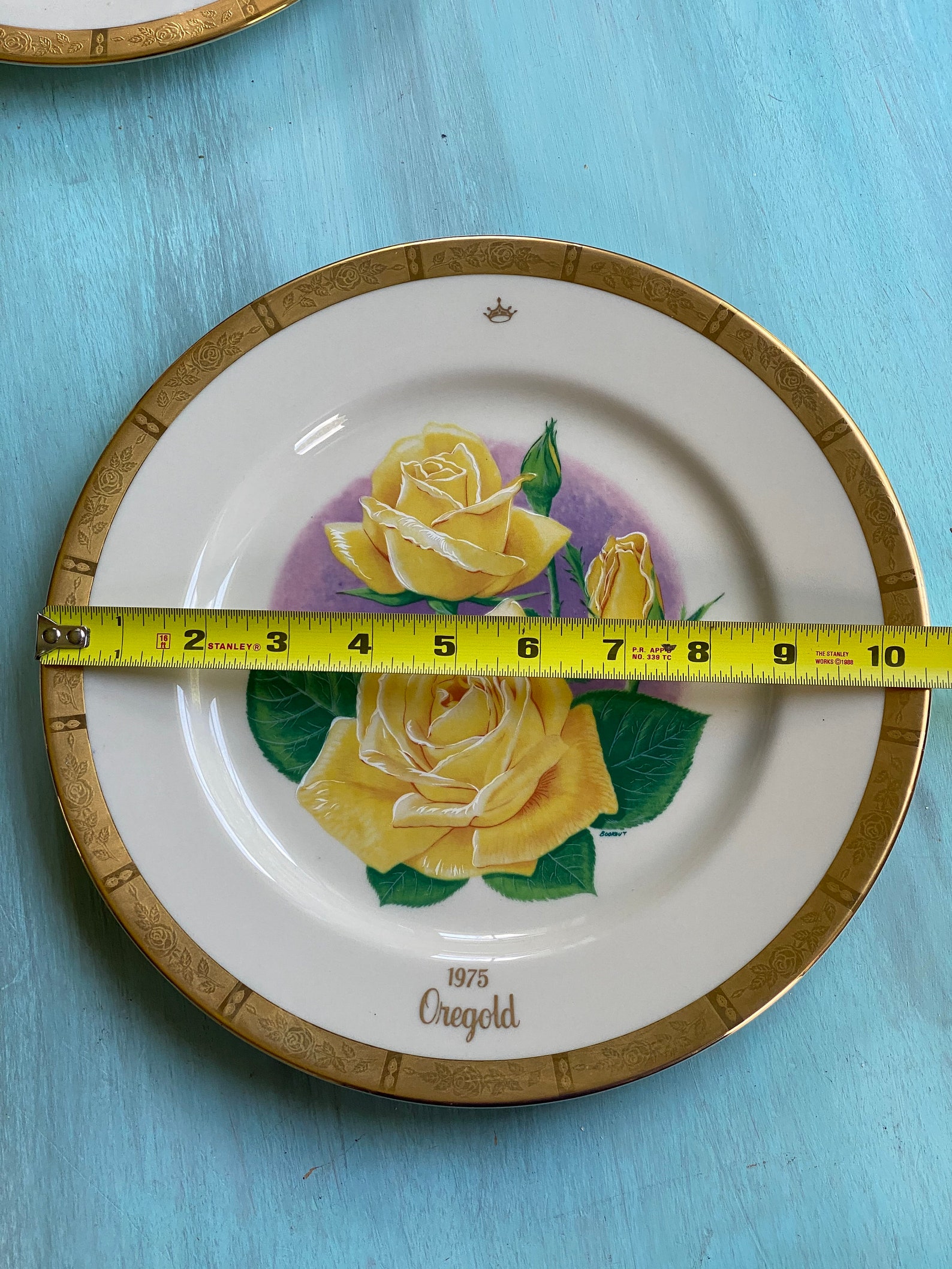 Vtg Rose Collector's Plate, All American Rose Selections Plate 1975 ...