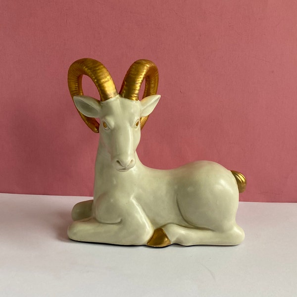 Porcelain Ram Figurine - Etsy