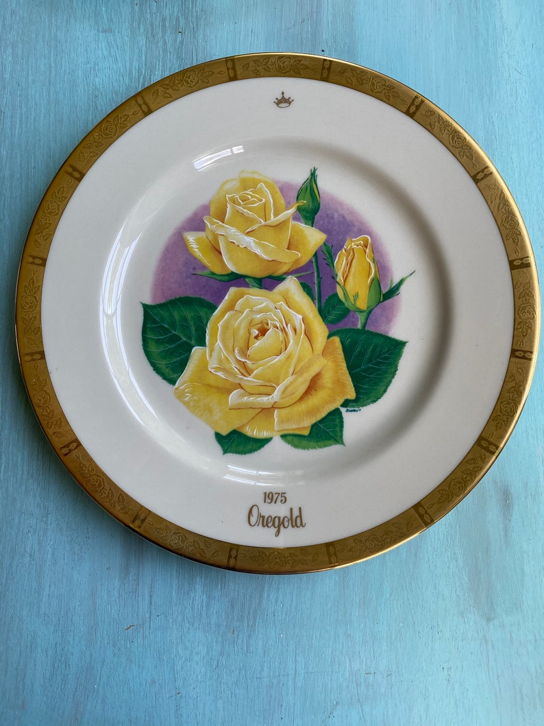 Vtg Rose Collector's Plate All American Rose Selections | Etsy