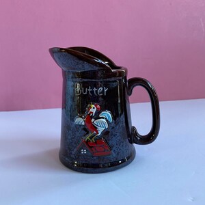 Vtg Small Redware Butter Pitcher Rooster Design, Four Inch Tall ...