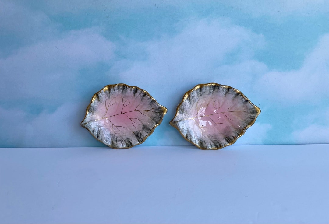 Vtg Ucagco Ceramics Small Leaf Dishes, Set of 2 Small Leaves, Trinket ...