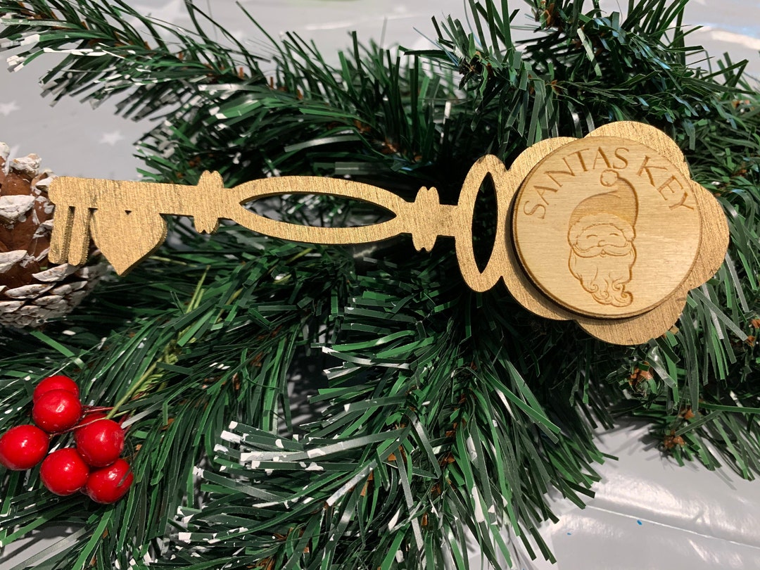 DIGITAL Santas Key, SVG/DXF Cut and Etch File, Secret Key, Christmas ...