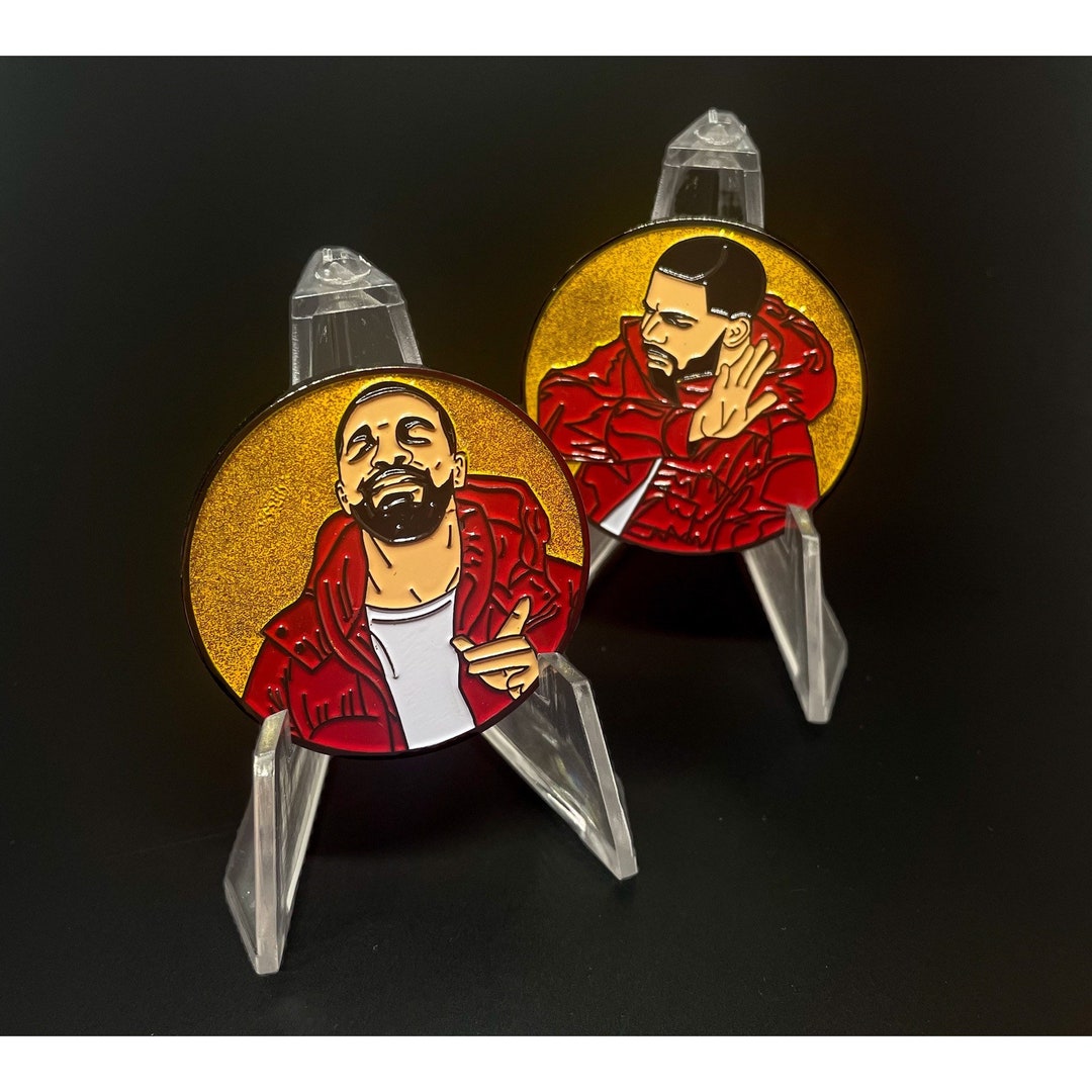 1-800 Hotline Coin Drake Meme Flip Token black-nickel Glitter - Etsy