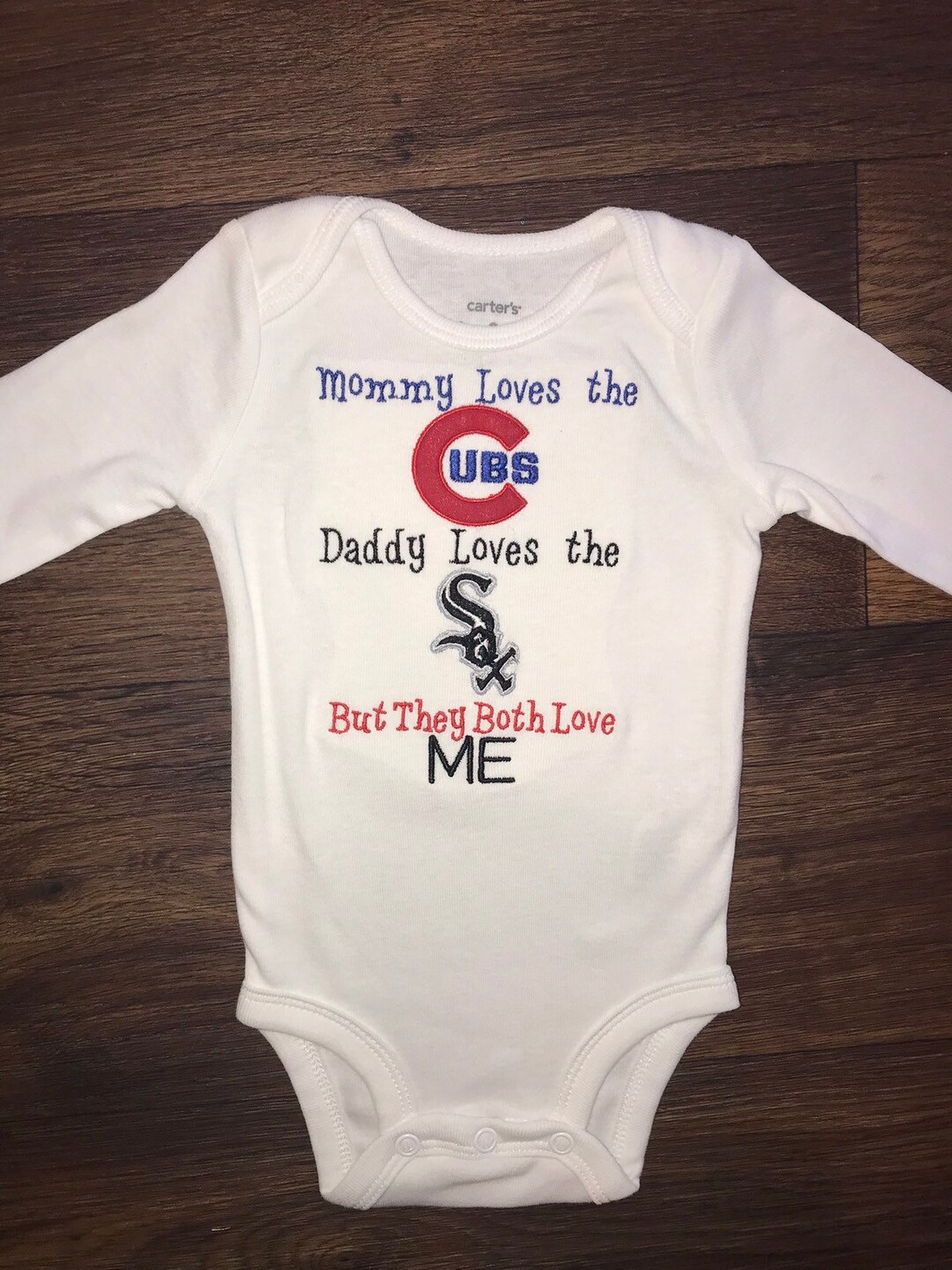 Chicago Cubs and White Sox House Divided Baby Bodysuit - Etsy