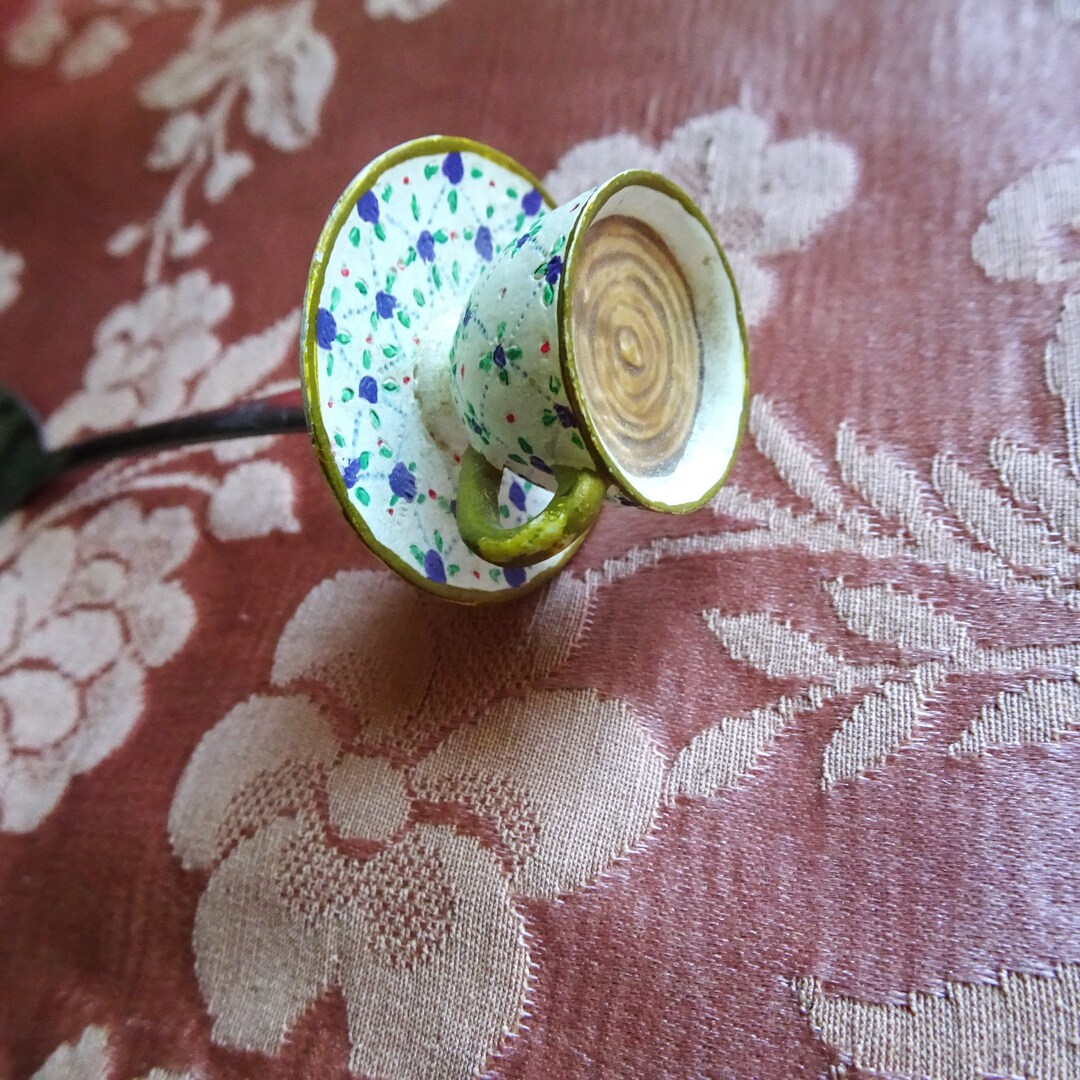 CUTE Figural Teaspoon, Vintage Sugar Spoon, Hand Made Spoon, Painted ...