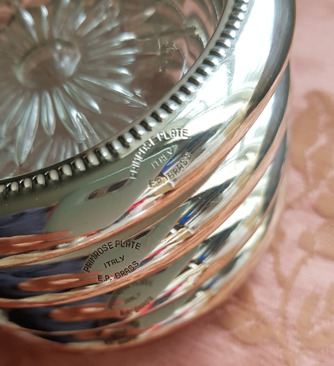 WONDERFUL Mid Century Modern BIRKS Primrose Silver Plate and Glass ...