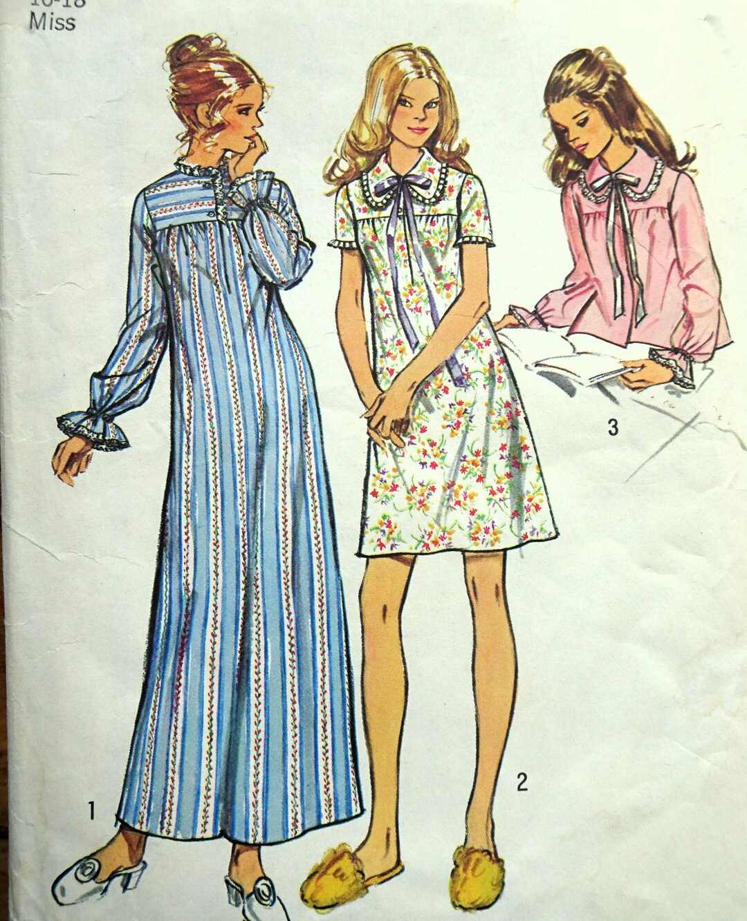 CUTE 70s Nightgown and Bed Jacket Pattern SIMPLICITY 5083 Sleepwear ...