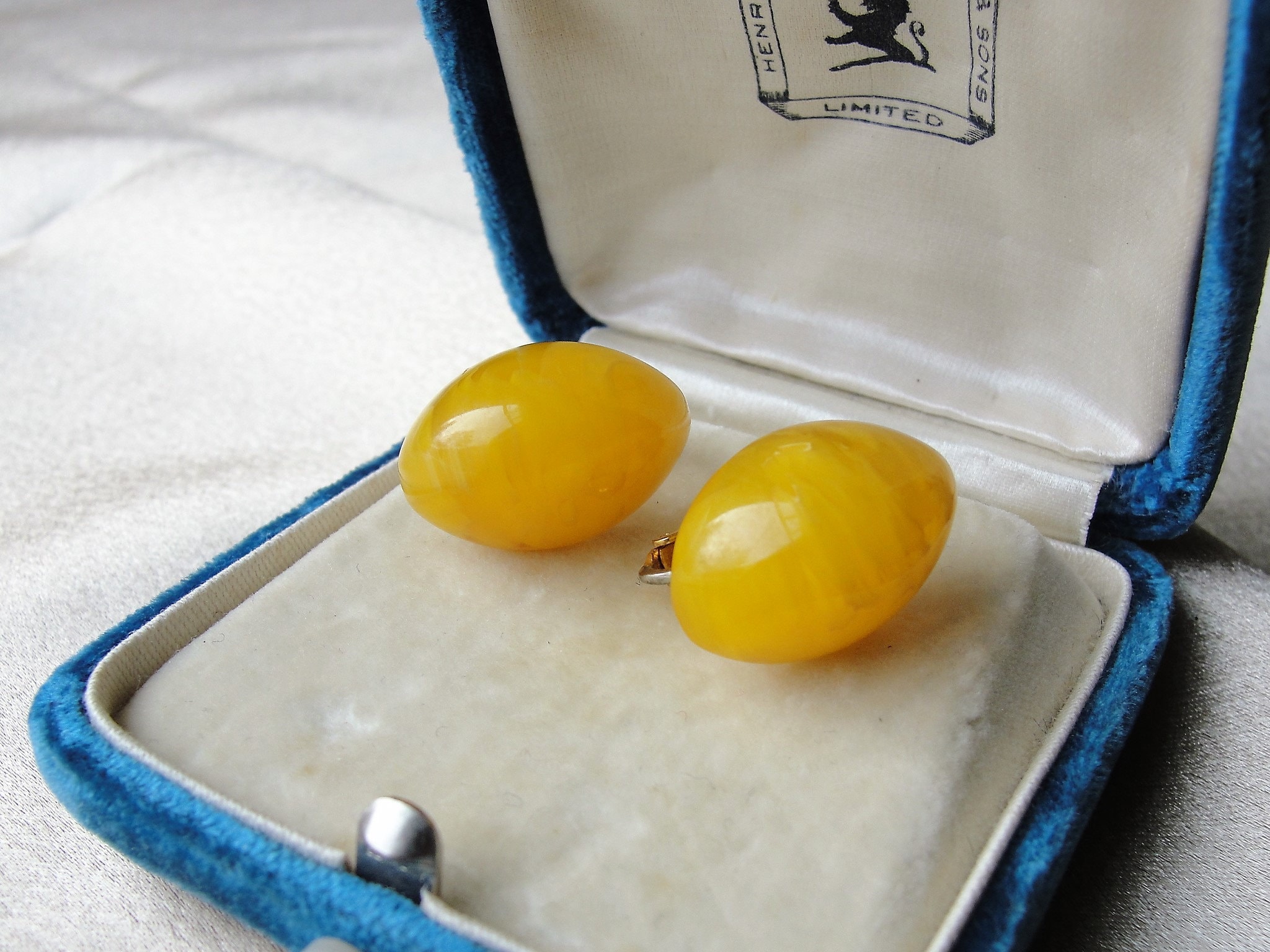 VINTAGE Lucite Resin Earrings,butterscotch Amber Marbled Lucite ...