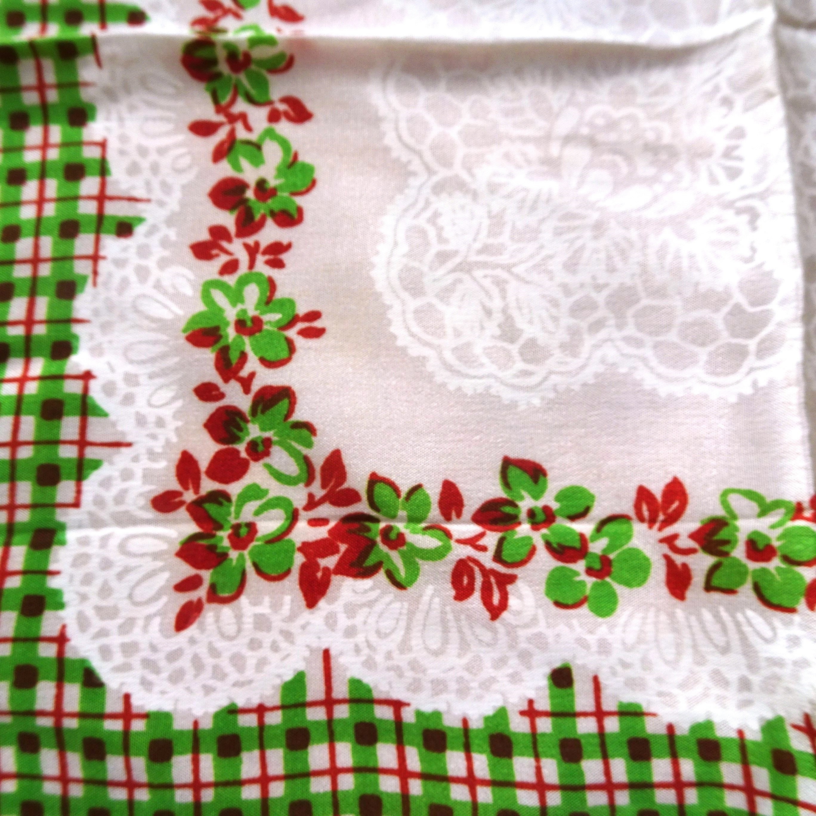 ART DECO 1930s-40s Hanky,silky Hankies, Printed Flowers and Plaid Hanky ...