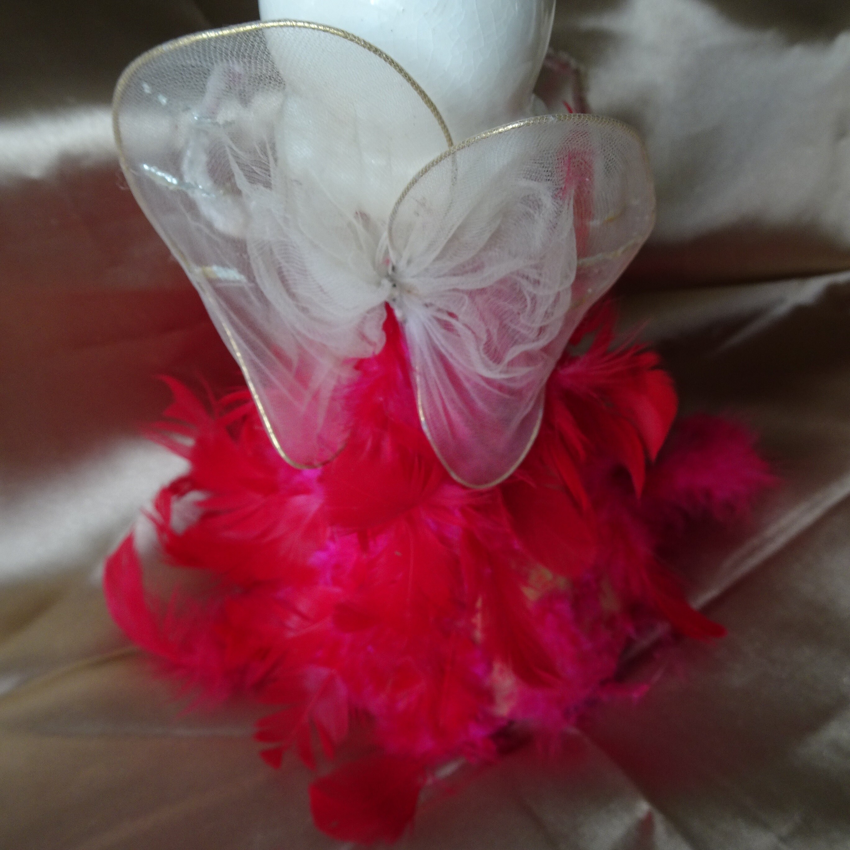 CUTE Vintage Holt Howard Angel, HH Christmas Ornament,red Feathers ...