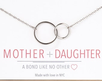 Mother daughter necklace | Etsy