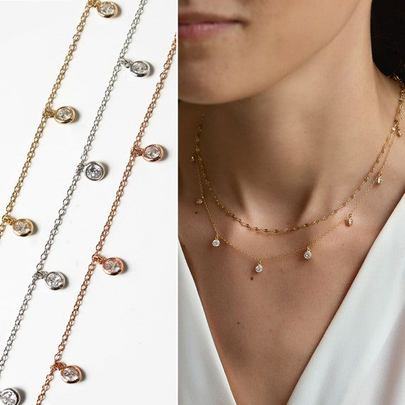 18ct gold choker necklace store