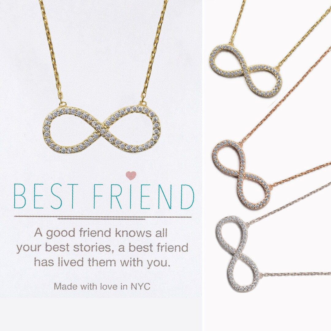 BFF Infinity Necklace, Gifts for Friends, Best Friend Necklace, Friend ...