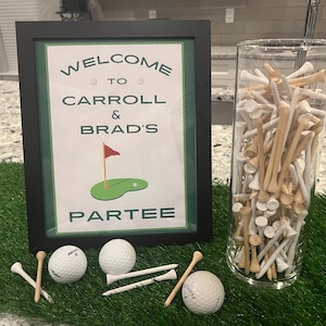 Custom Welcome Golf Party Sign, Personalized Birthday Poster (digital ...