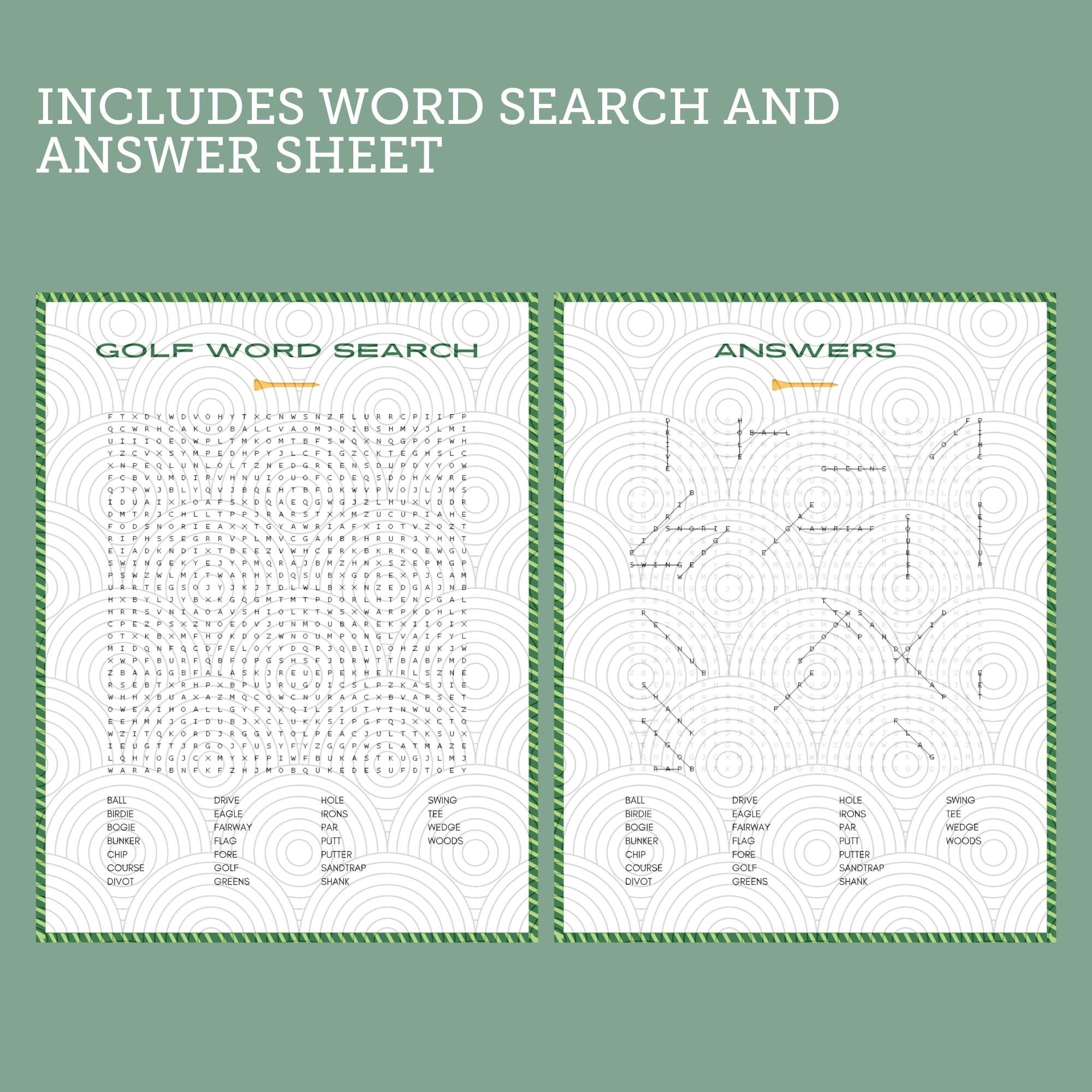 Printable Golf Word Search, Golf Games, Golf Word Search, Kids Golf ...