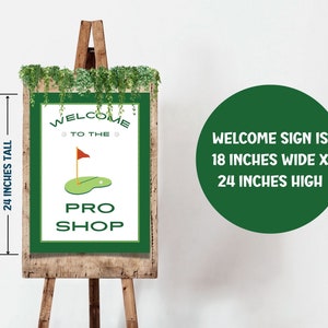 Welcome to the Pro Shop Sign, Golf Party Decor, Golf Baby Shower, Hole ...