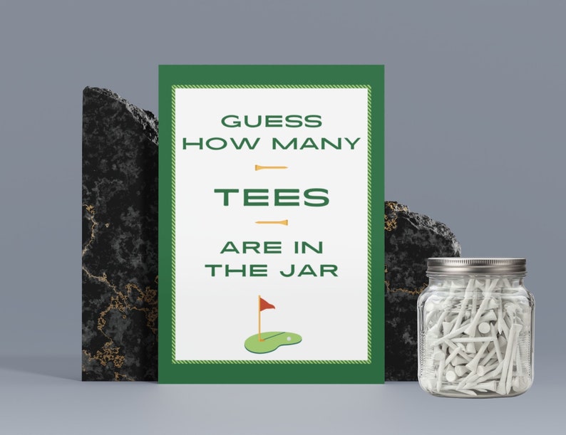 Golf Guessing Game, Golf Balls or Tees, Baby Shower (PDF) - Etsy