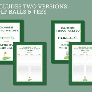 Golf Guessing Game, Golf Balls or Tees, Baby Shower (PDF) - Etsy