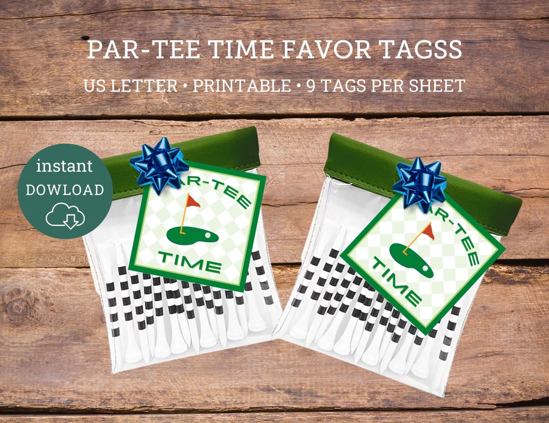 Golf Par-tee Birthday Favor Thank You Tags, Par Tee Golfing Party ...