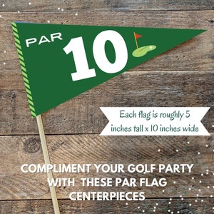 Golf Centerpiece Flags 1-10, Wedding Printables, Golf Printable ...