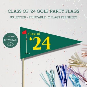 Class of '24 Par-tee Golf Flags , Golf Party Decor, Graduation Golf ...