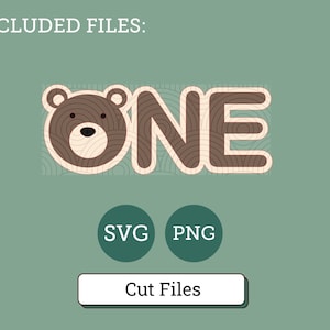 One Bear Cake Topper SVG, Beary First Birthday, Svg Cut Files, Going on ...