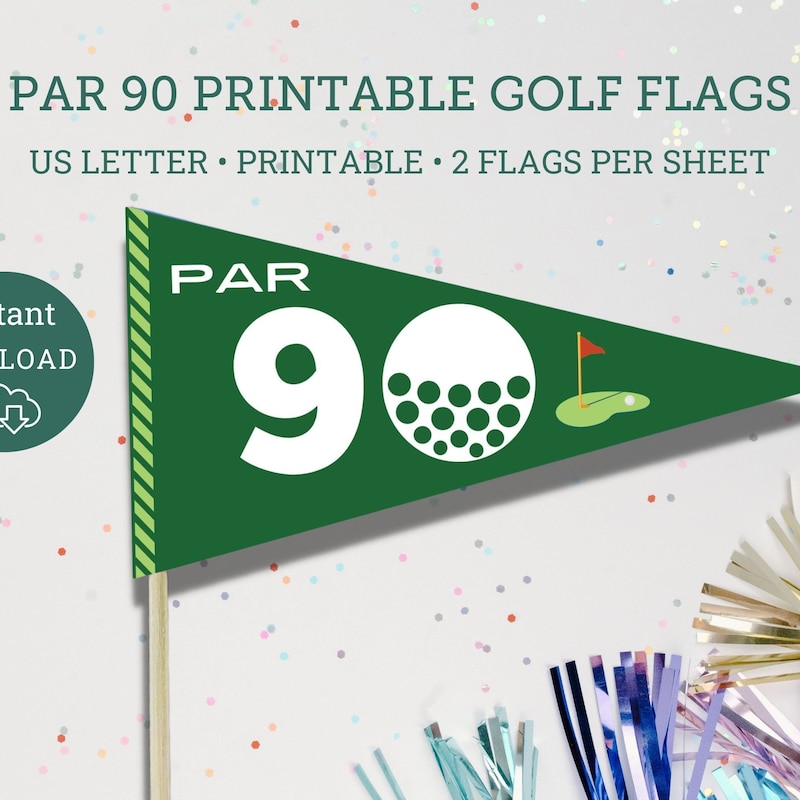 Golf Flag Birthday Banner - Etsy