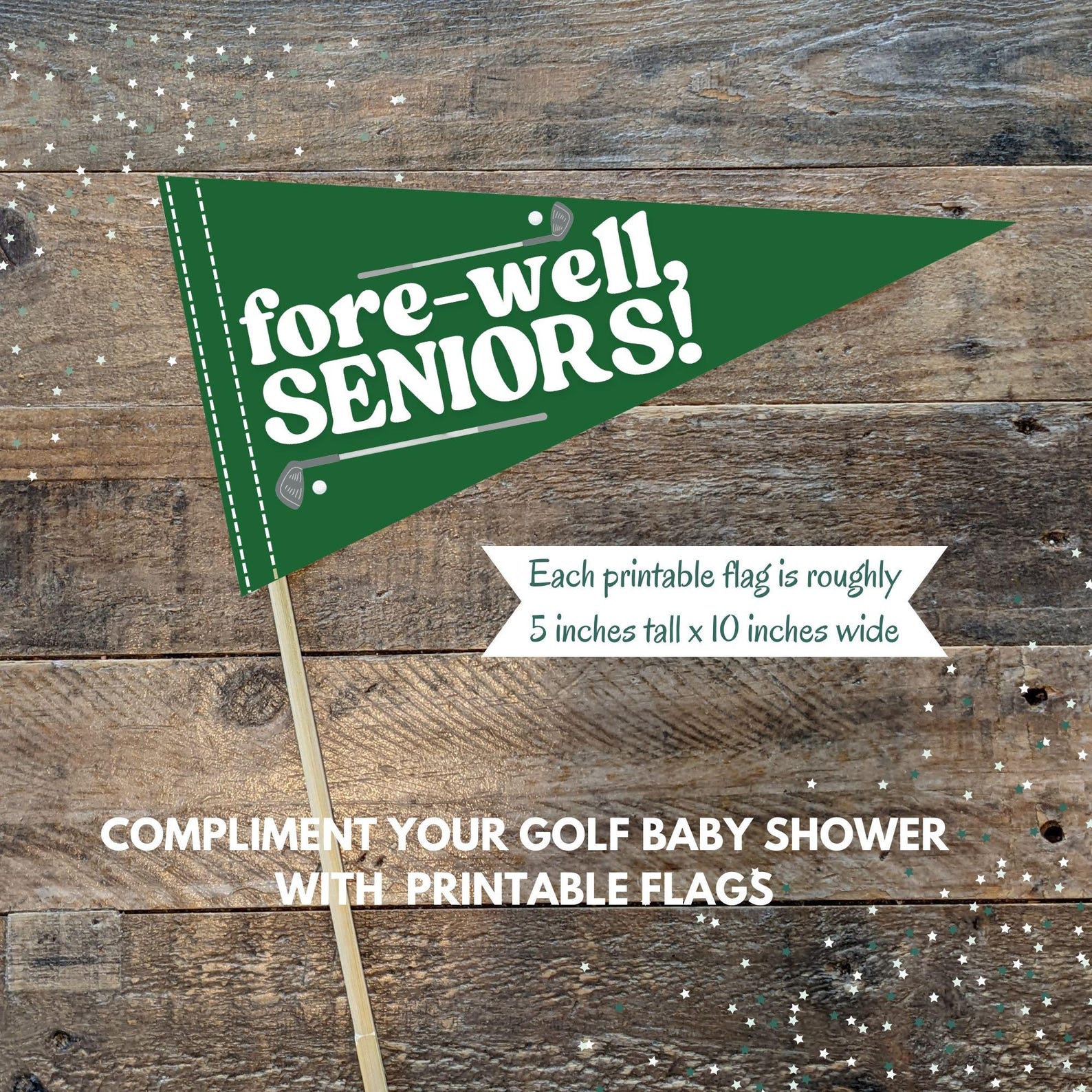 Fore-well Seniors Golf Flag, Graduation Party Decor (PDF) - Etsy
