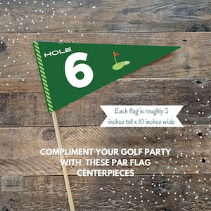 Golf Centerpiece Flags 1-10, Wedding Printables, Golf Printable ...