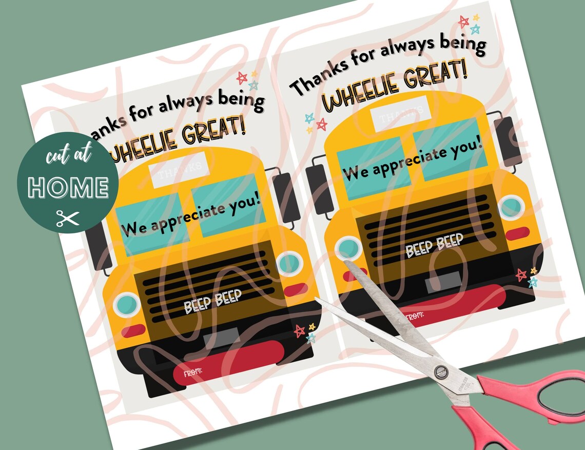 Wheelie Great Bus Driver Appreciation Gift Card Holder - Etsy
