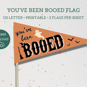 You've Been Booed Halloween Flags, Printable Halloween Decor, Print at ...