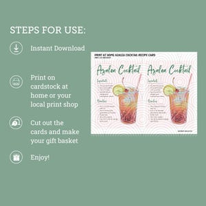 Master's Azalea Cocktail Printable Recipe Card, Masters Party, Masters ...