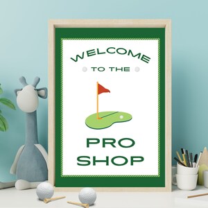 Welcome to the Pro Shop Sign, Golf Party Decor, Golf Baby Shower, Hole ...