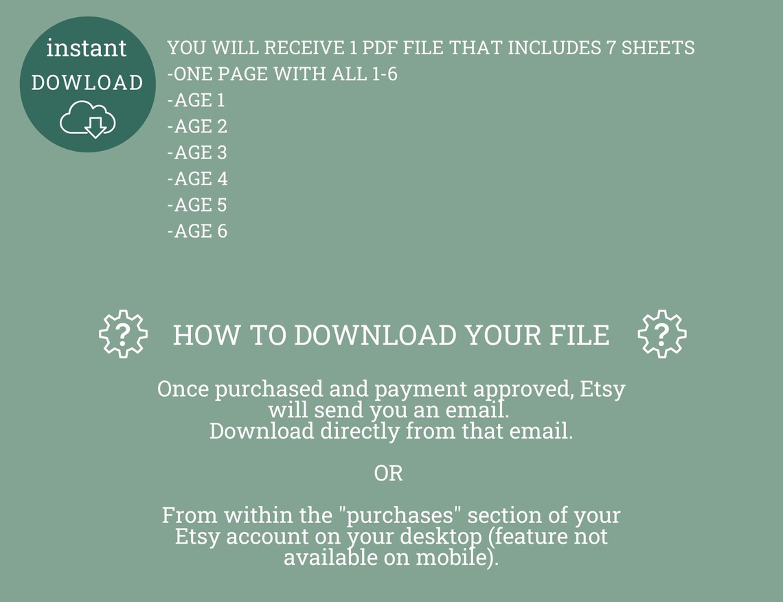 Colorful Birthday Gift Tags by Age Kids Birthday Party - Etsy