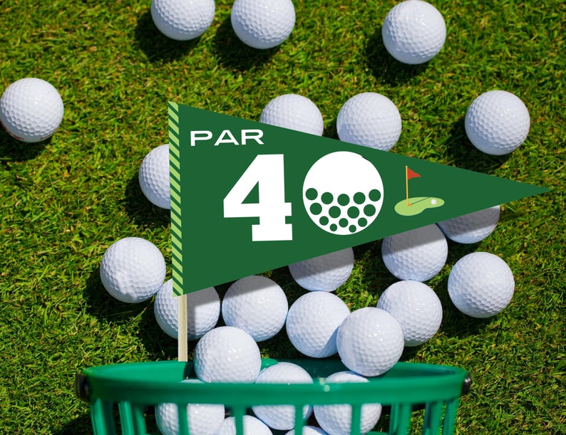 Fore-tee Par-tee Golf Flags Birthday Decor 40 Golfing Party - Etsy