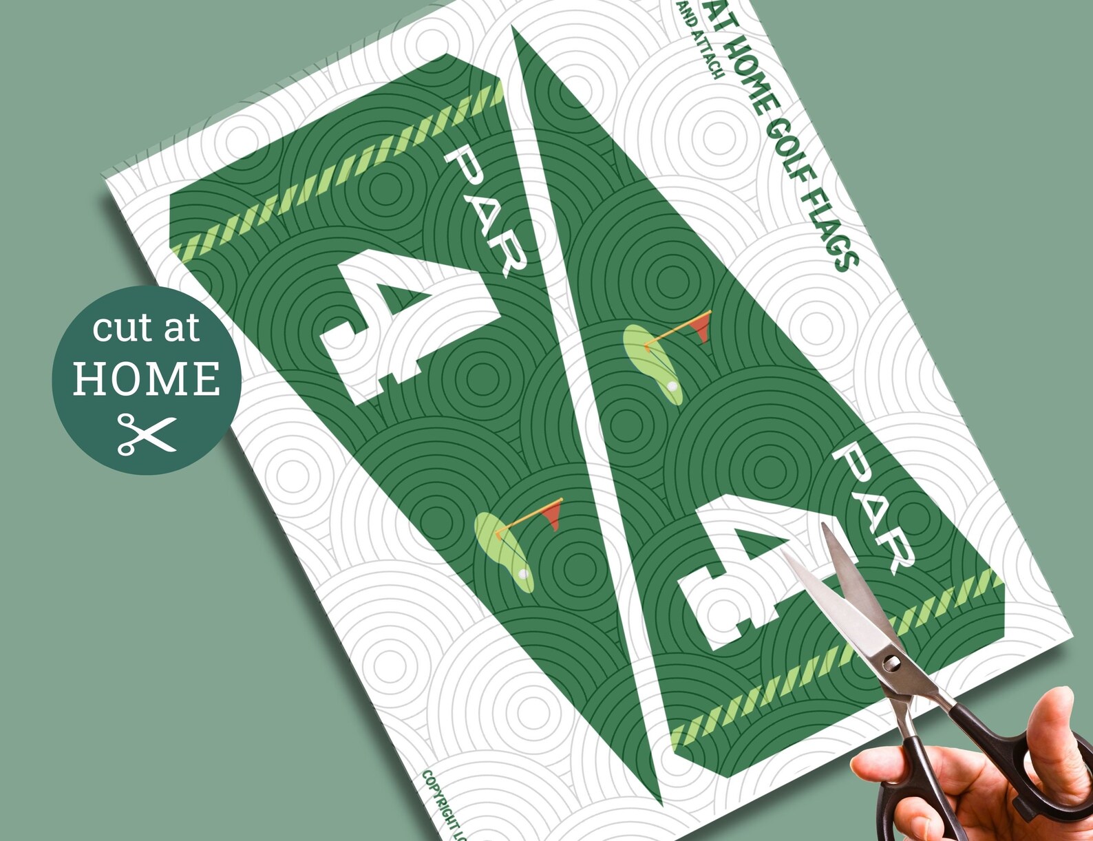 Par 4 Golf Birthday Flags, 4 Year Old Party Decor (digital Download) - Etsy