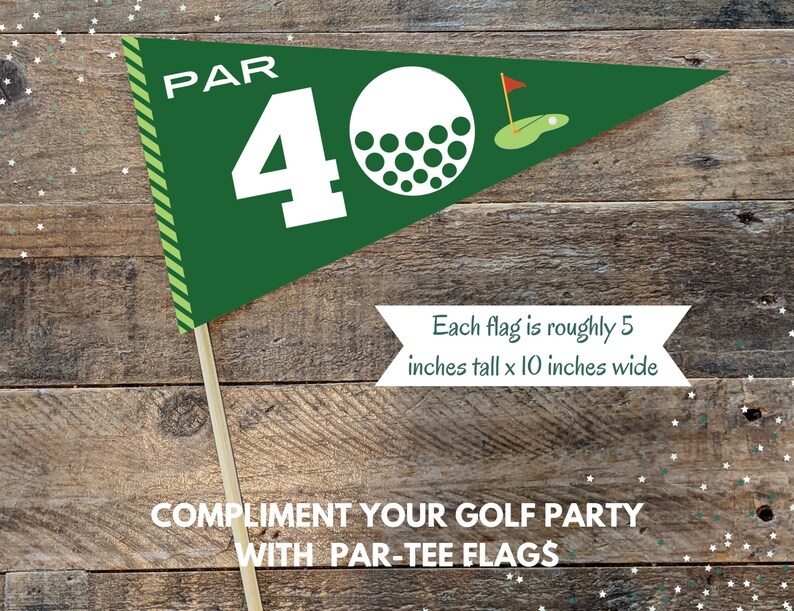 Fore-tee Par-tee Golf Flags Birthday Decor 40 Golfing Party - Etsy