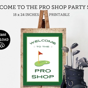 Welcome to the Pro Shop Sign, Golf Party Decor (digital Download) - Etsy